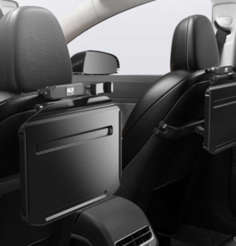 Seat back tray store