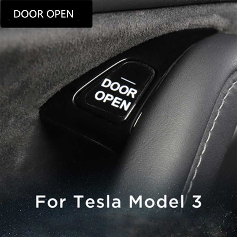 TAPTES Door Button Stickers for Tesla Model 3 Door Switch Button Decor ...