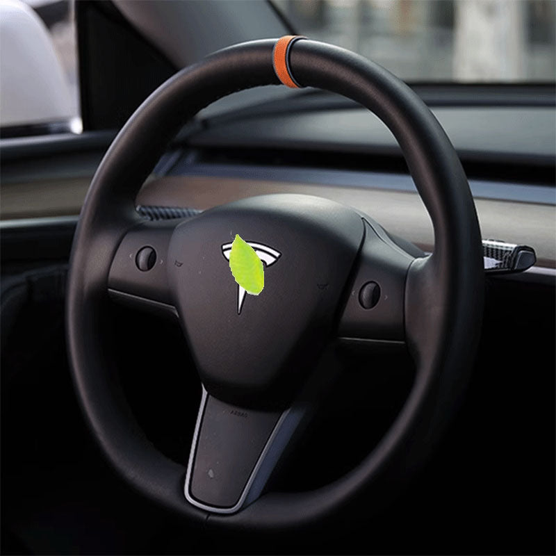 TAPTES® Alcantara Steering Wheel Return Marker Sticker for Tesla Model ...