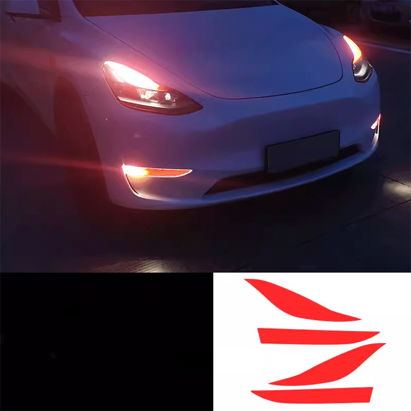 TAPTES® Headlights & Fog Lights Color Changing Film for Tesla Model 3 ...