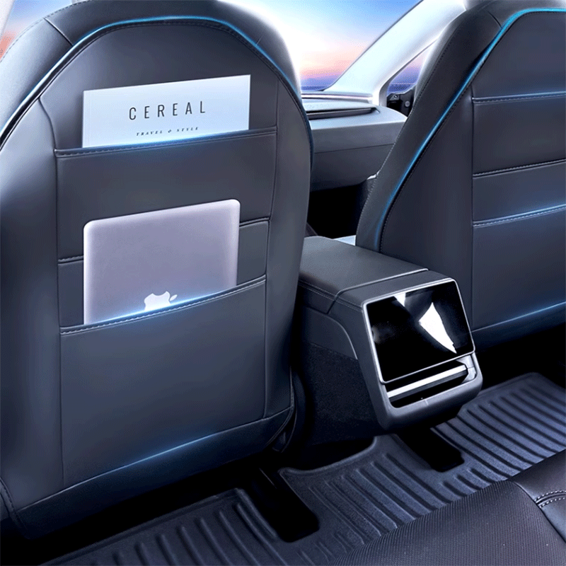 TAPTES® Premium Leather Seat Back Anti-Kick Protector Pad for Tesla Mo ...