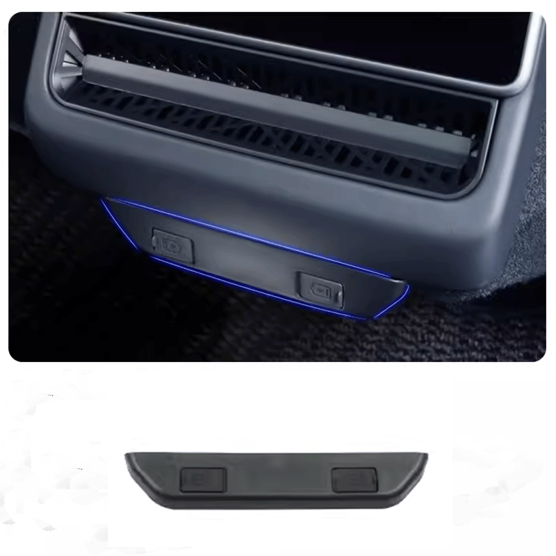 TAPTES® Rear Row Center Console Charging Port Protective Cover for Tes ...