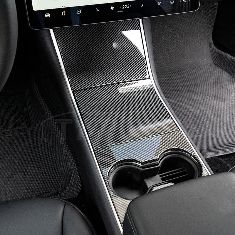 Carbon Fiber Center Console Protection Cover for Tesla Model 3 Model Y ...