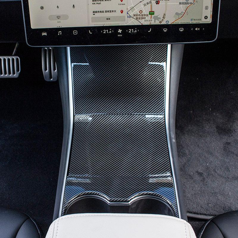 Carbon Fiber Center Console Protection Cover for Tesla Model 3 Model Y ...